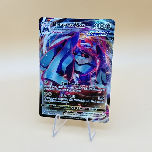 Metagross VMAX 113/198 Pokémon Card - Chilling Reign Rare Holo VMAX NM ...