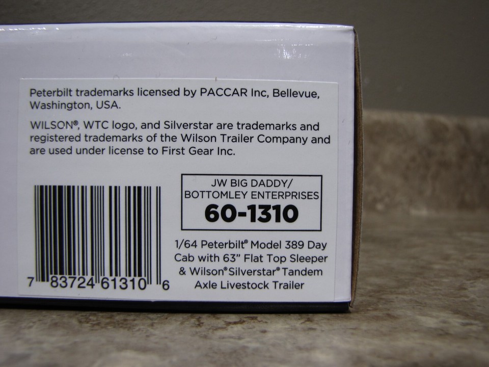 DCP 1/64 Big Daddy Bottomley Black Lime Green Peterbilt 389 Livestock ...