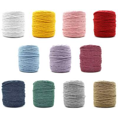 Macrame Cord Premium 3 Strand Twisted Cotton Macrame Rope Cotton Twine ...