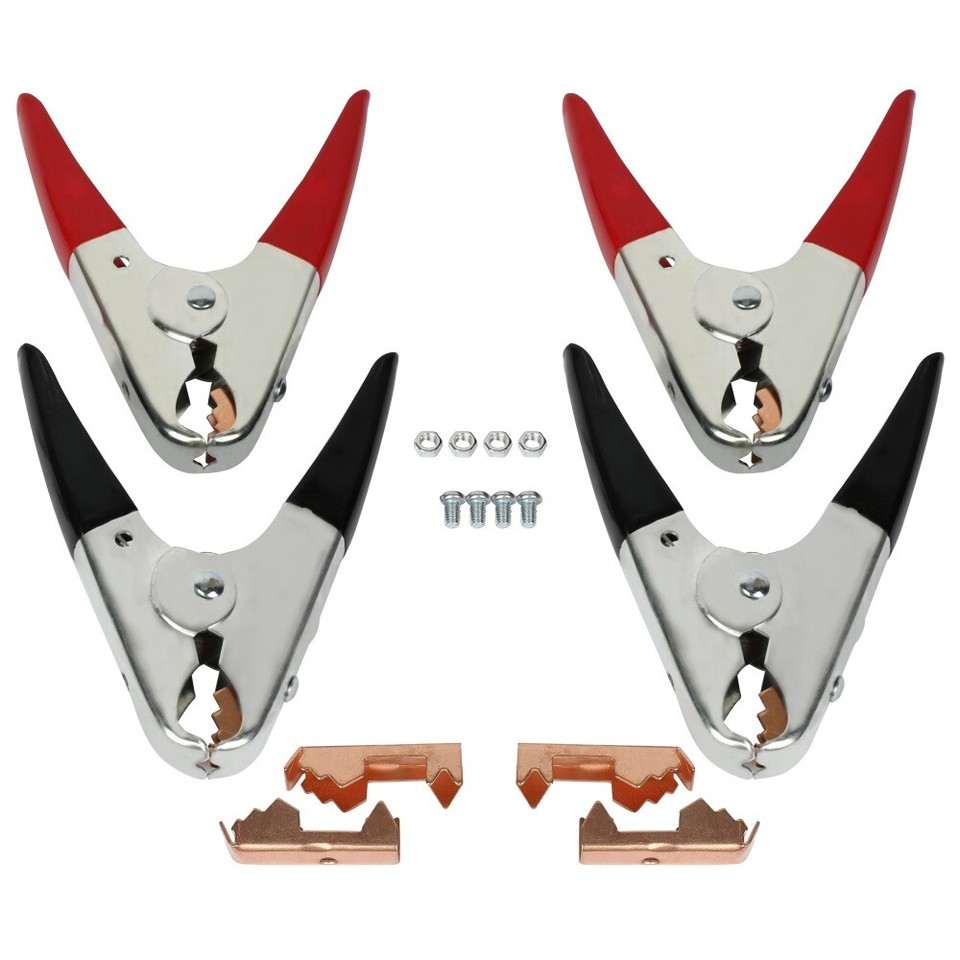 4pc Booster Jumper Battery Cable Parrot Clamps 1100AMP Red and Black ...