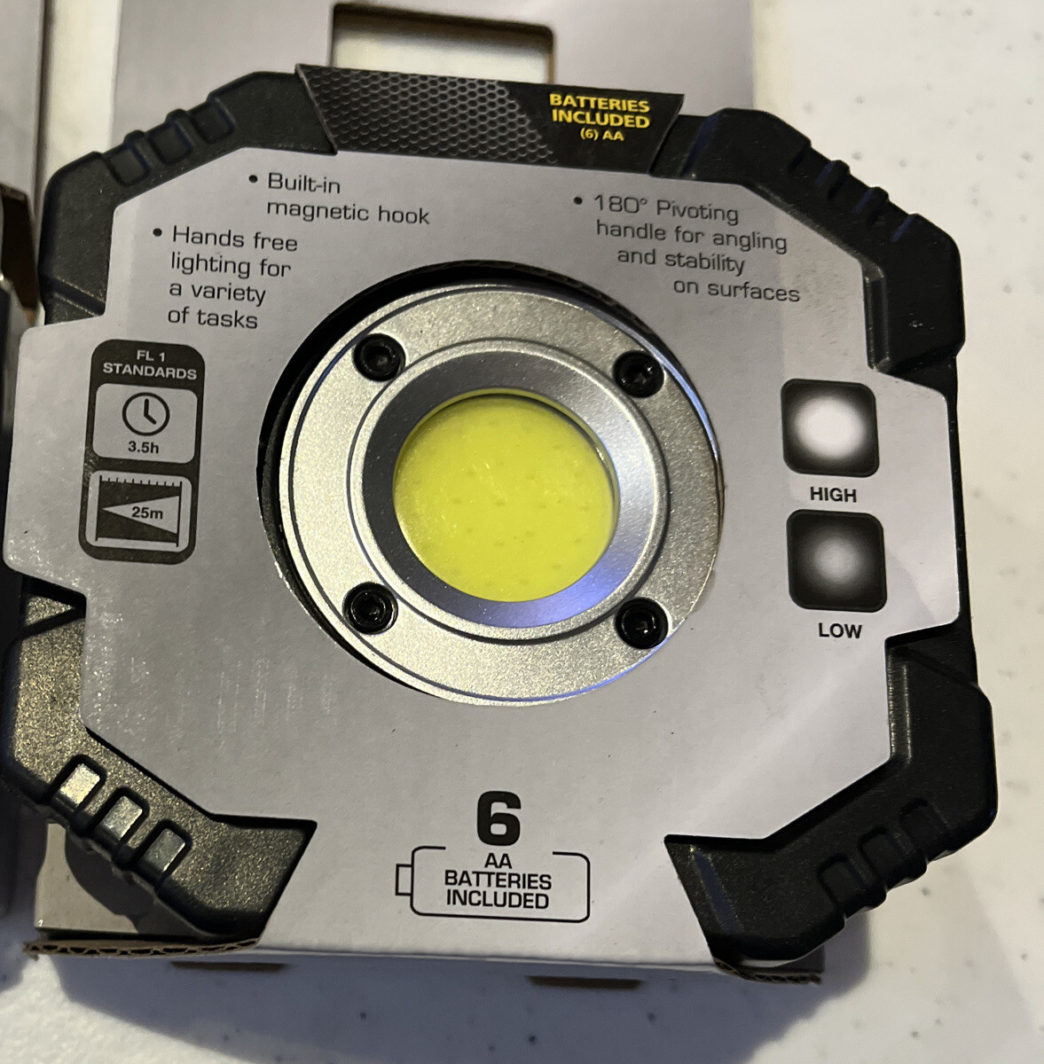 [2 Pack]Defiant 500 Lumens Compact Utility Lights with Magnetic Hooks ...