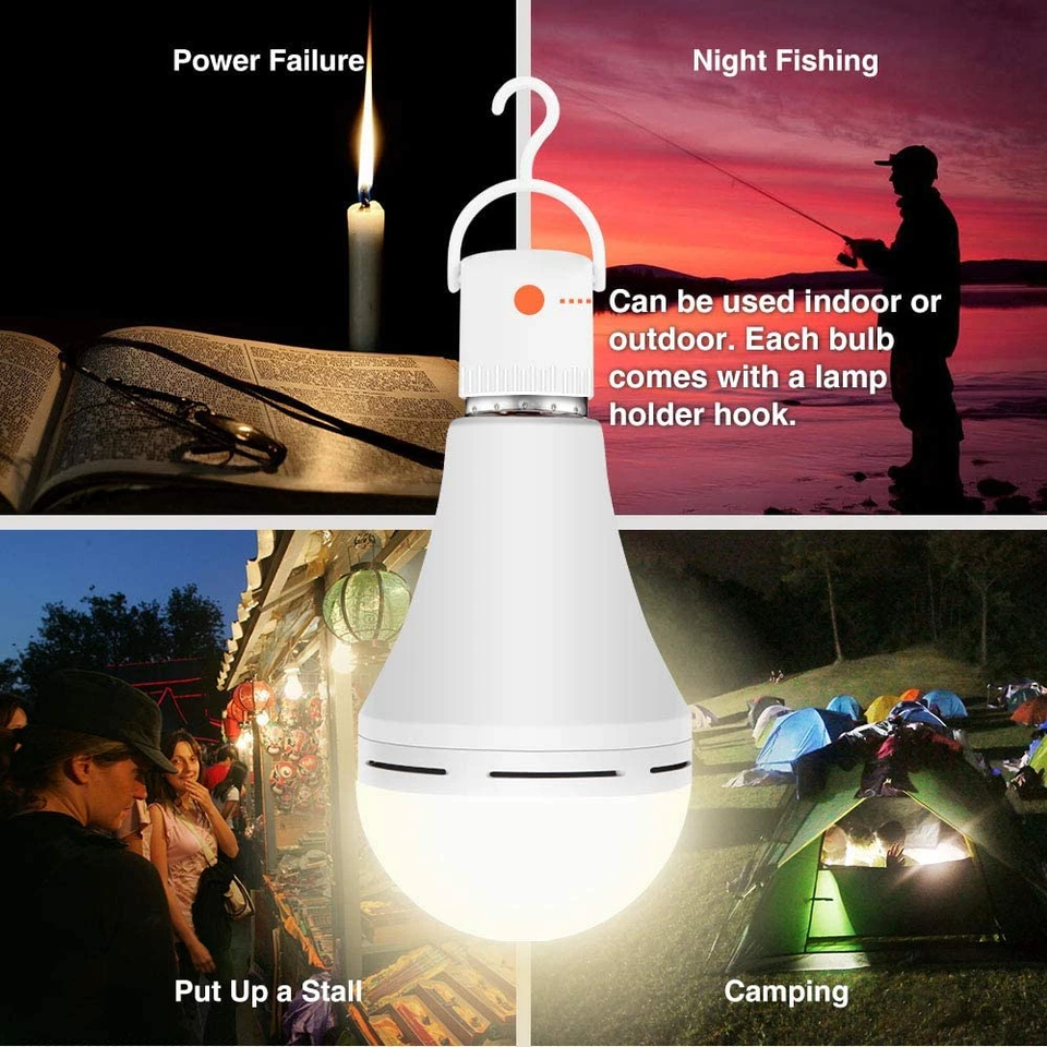 12W E27 Rechargeable Emergency Lights for Power Outage Backup LED ...