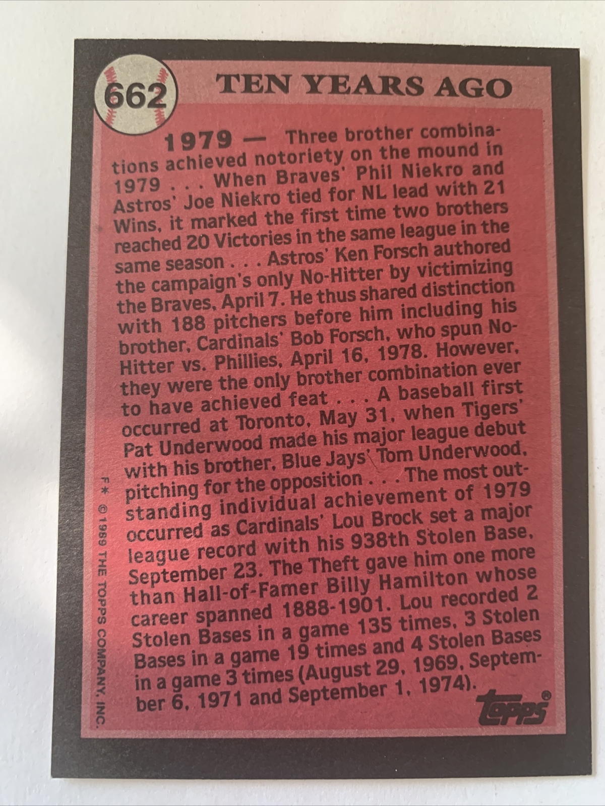 1989+Topps+-+Turn+Back+the+Clock+No+Streak+Visible+on+Right+Sleeve+ ...