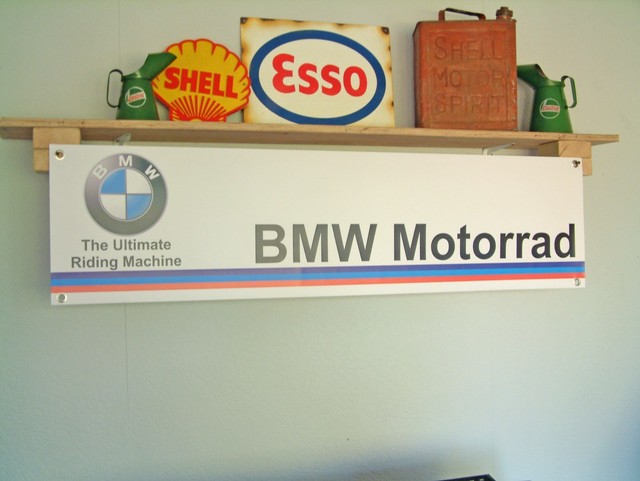 BMW Motorrad Banner Motorcycle Workshop Garage Display Printed Sign for ...