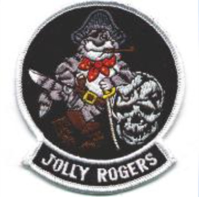 4" NAVY VF-103 JOLLY ROGERS FELIX BLACK EMBROIDERED PATCH | eBay