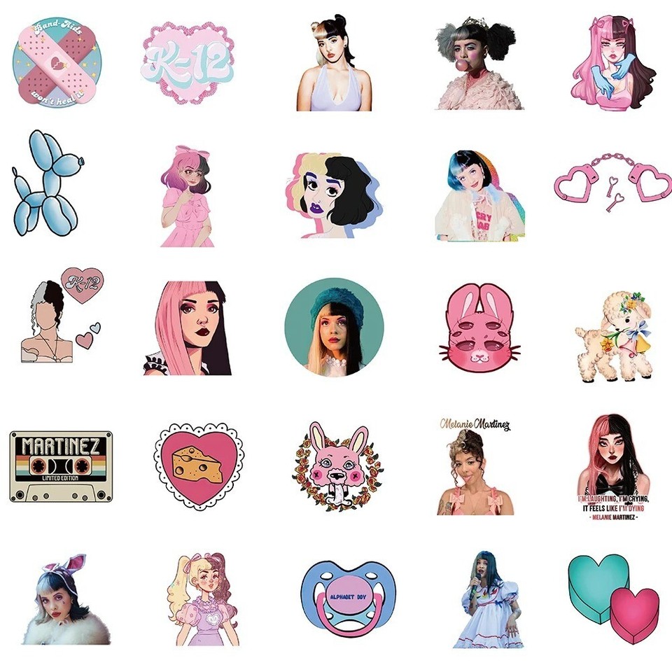 50PCS Melanie Martinez Singer Music Stickers Lot DIY Kids Notebook ...