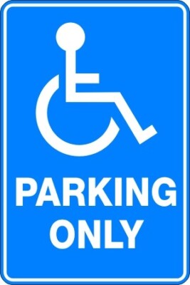 HANDICAP PARKING ONLY - SELF ADHESIVE STICKER / DECAL / SIGN | HEALTH ...