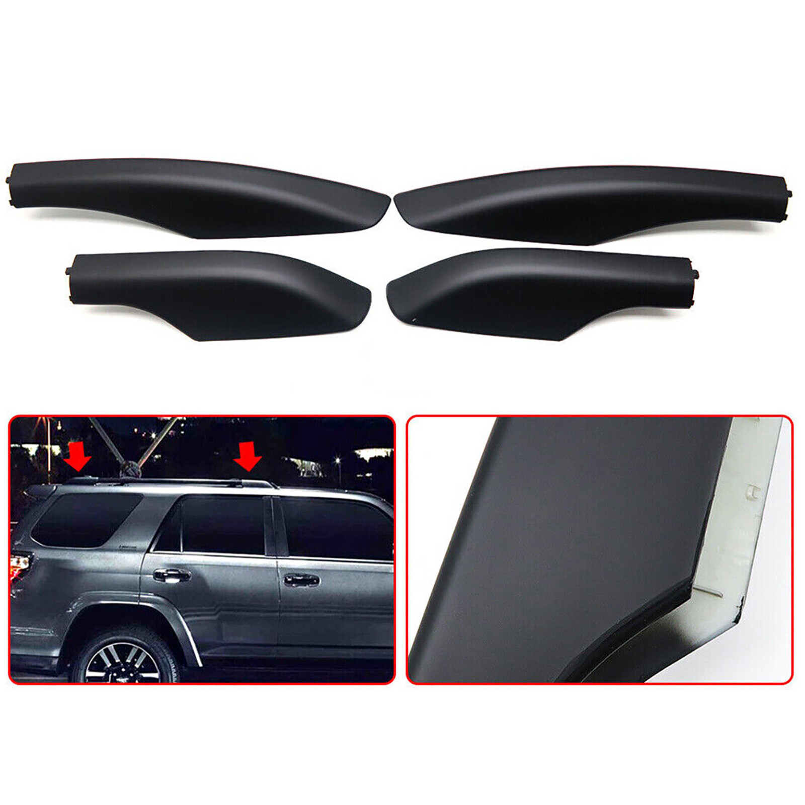Car Roof Rack Rail End Cover Shell For Toyota Fortuner AN50 AN60 Hilux ...