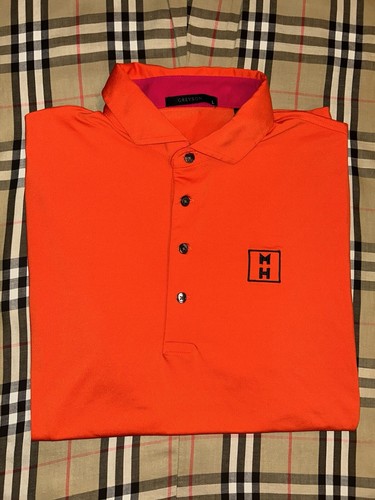 Men's Large Greyson Morgan Hoffman Foundation Orange Pink Golf Course ...