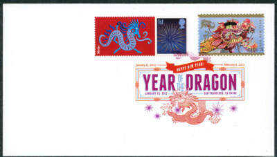 US Scott #4623 Year of The Dragon DIGITAL FDC (2012)****FREE SHIP ...