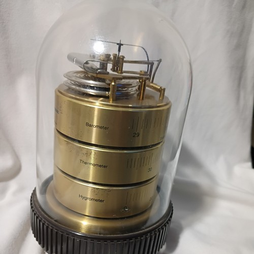 Vtg Howard Miller Barometer Hygrometer Thermometer Weather Station ...