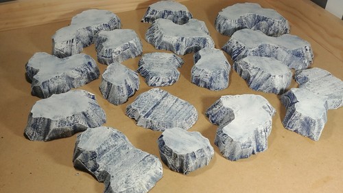 Tabletop Wargaming Terrain - Large Box Set of Ice Finish Hills | eBay