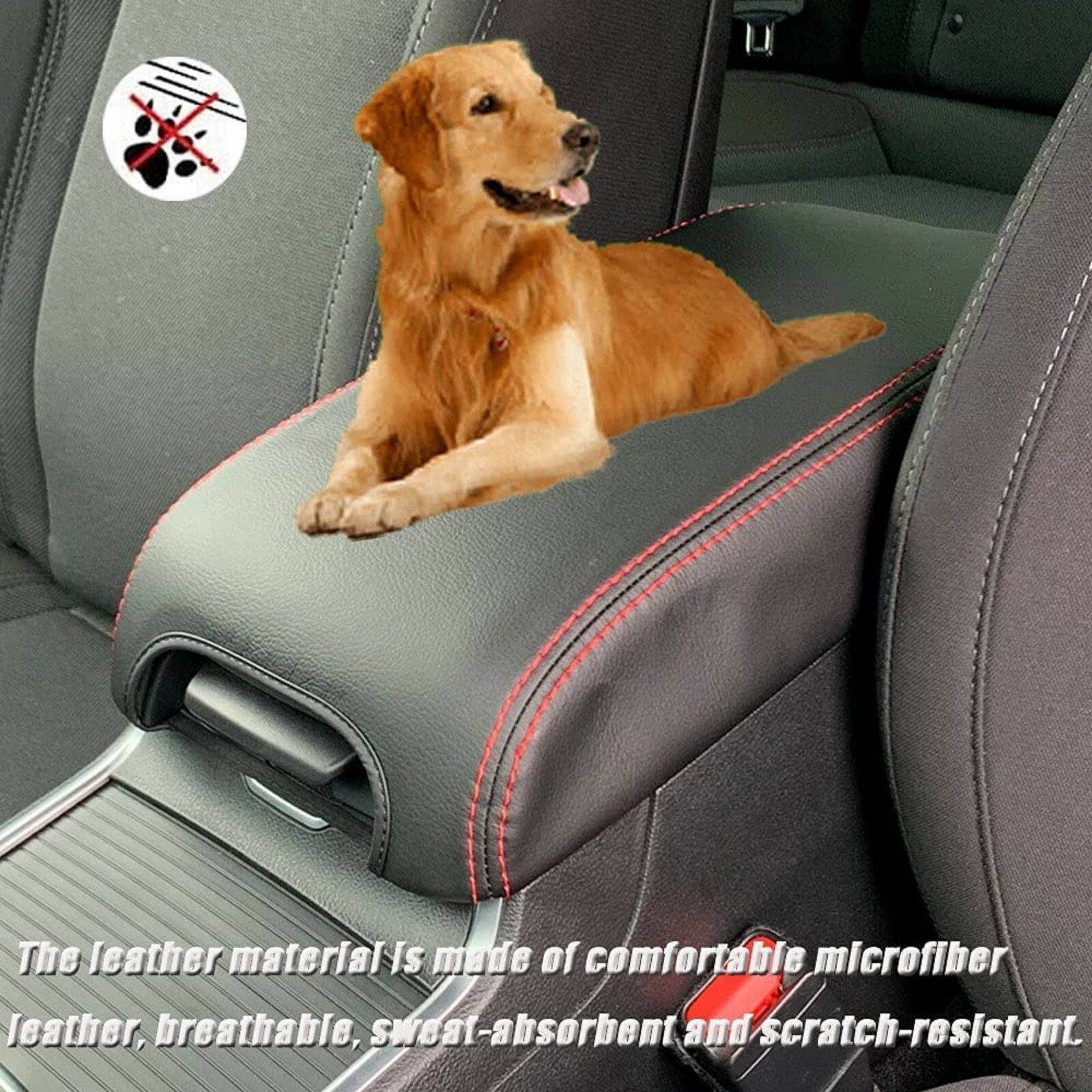 Fits DODGE DURANGO 2011 -2020 Black Microfiber Leather Center Console ...