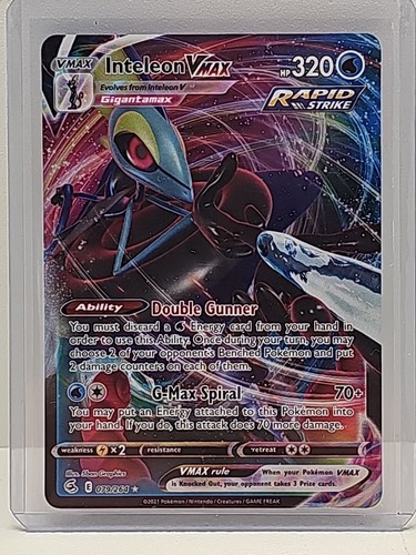 Pokémon TCG Inteleon VMAX Fusion Strike 079/264 Holo Ultra Rare US ...