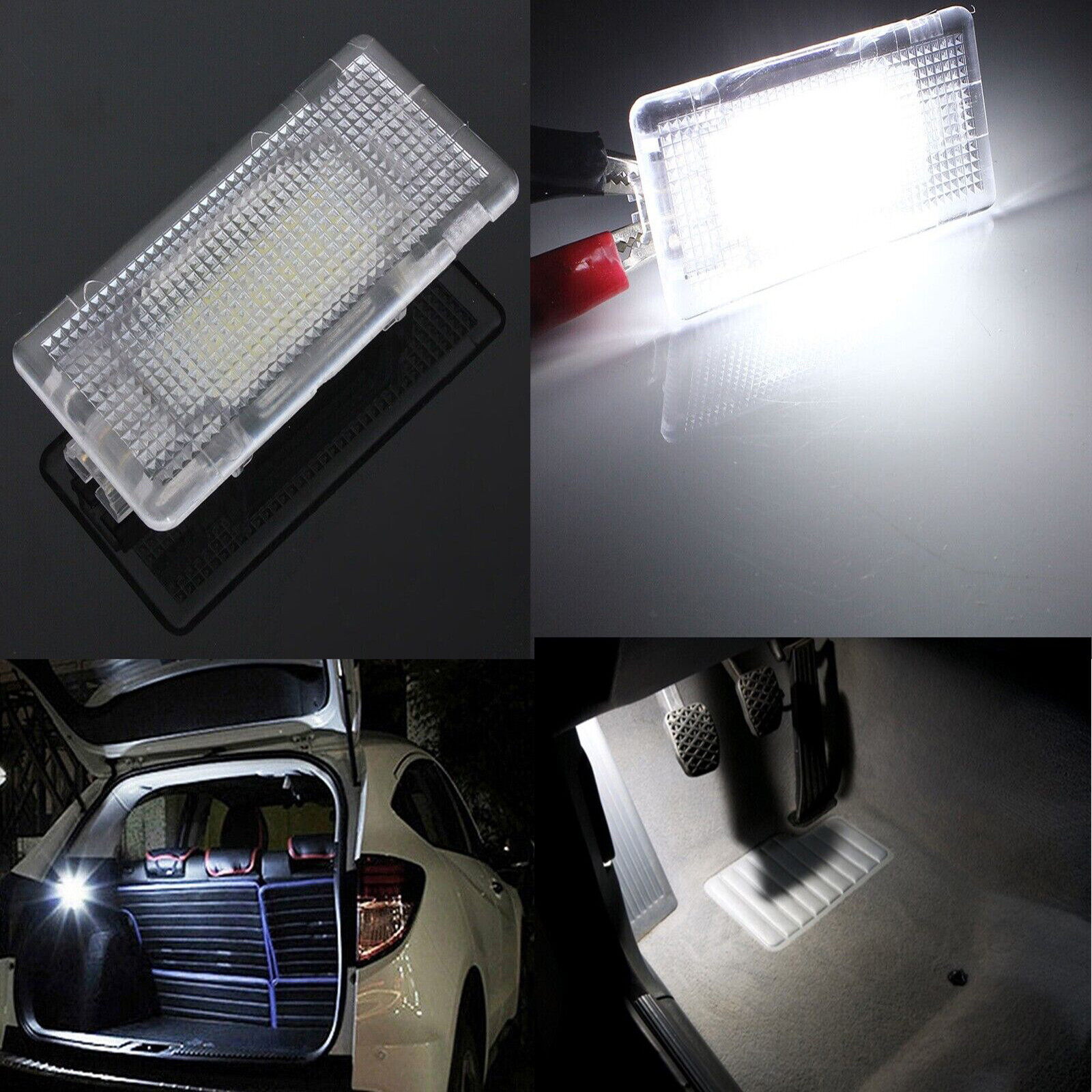 1pcs White LED Courtesy Footwell Door Lights Luggage Boot Trunk Light ...
