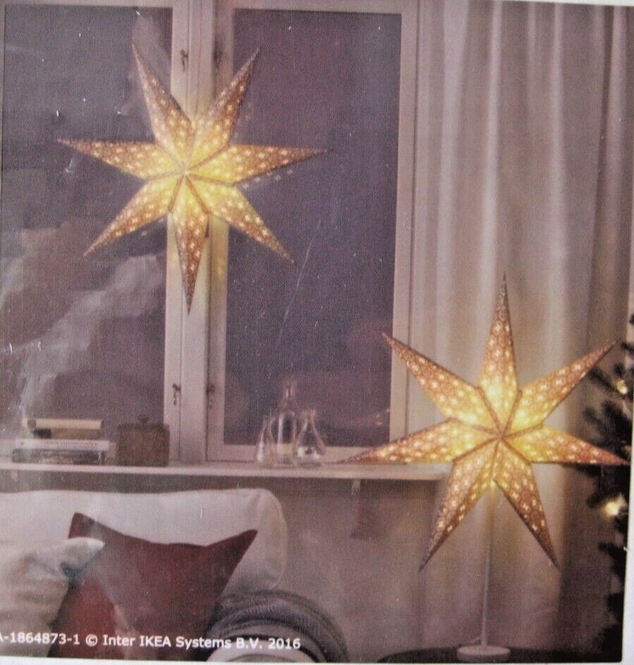 IKEA Strala Star Pendant Lamp Shade • Lace Gray • 28" Diameter • NIB | eBay