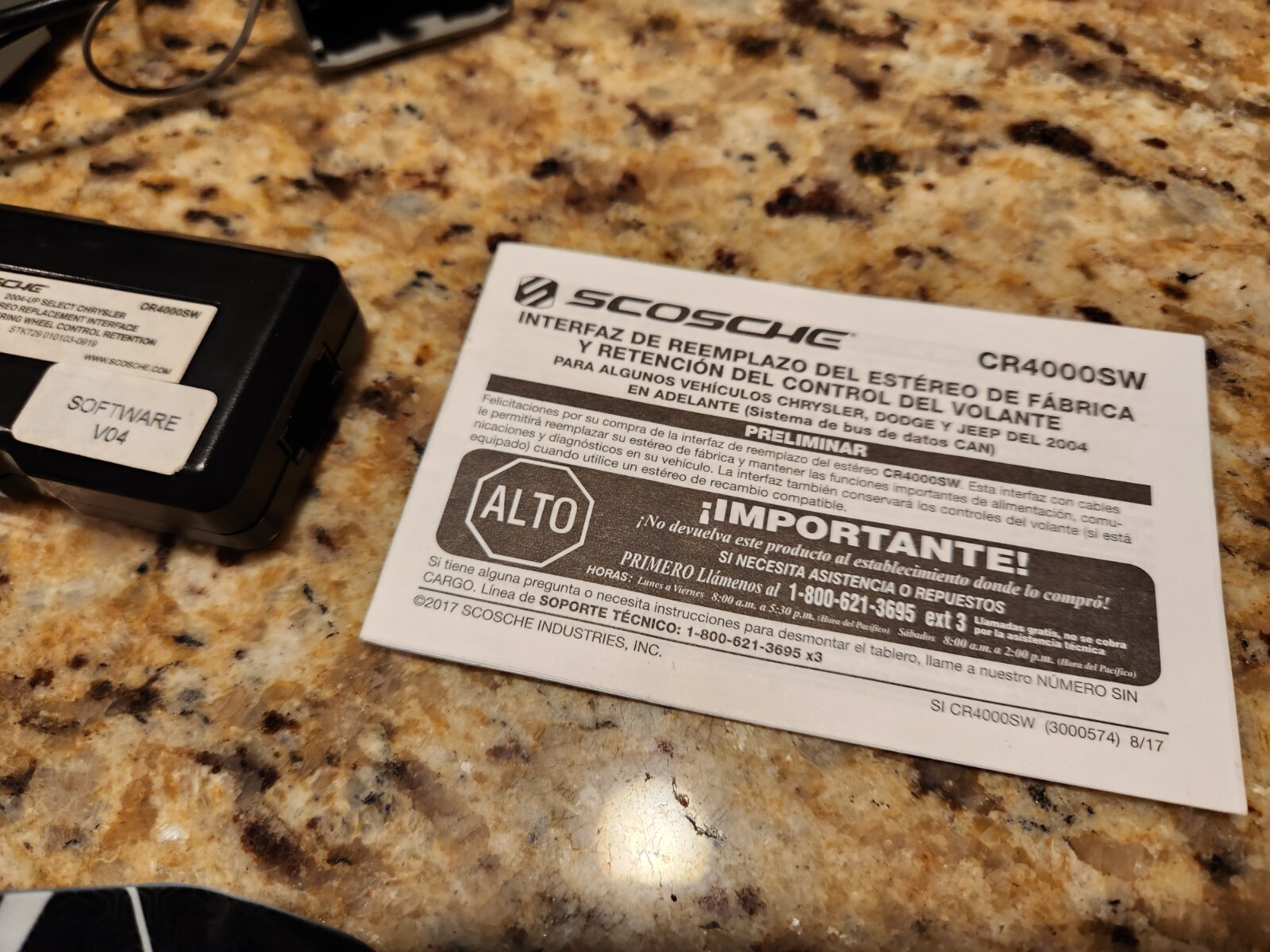 Scosche CR4000SW Factory Stereo Interface Harness CHRYSLER Dodge Jeep ...