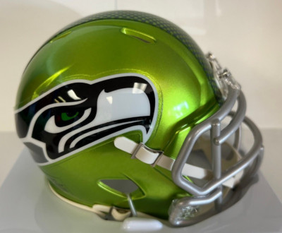 SEATTLE SEAHAWKS NFL FOOTBALL TEAM LOGO FLASH RIDDELL MINI HELMET ...