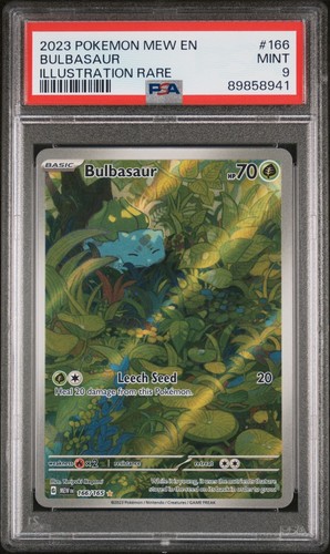 PSA 9 MINT Bulbasaur 166/165 Full Art Illustration Rare English Pokémon ...
