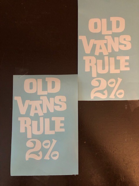 2 SM OLD VANS RULE 2%C STREET VAN VANNING VANNER VANNIN DECAL STICKER 2 ...