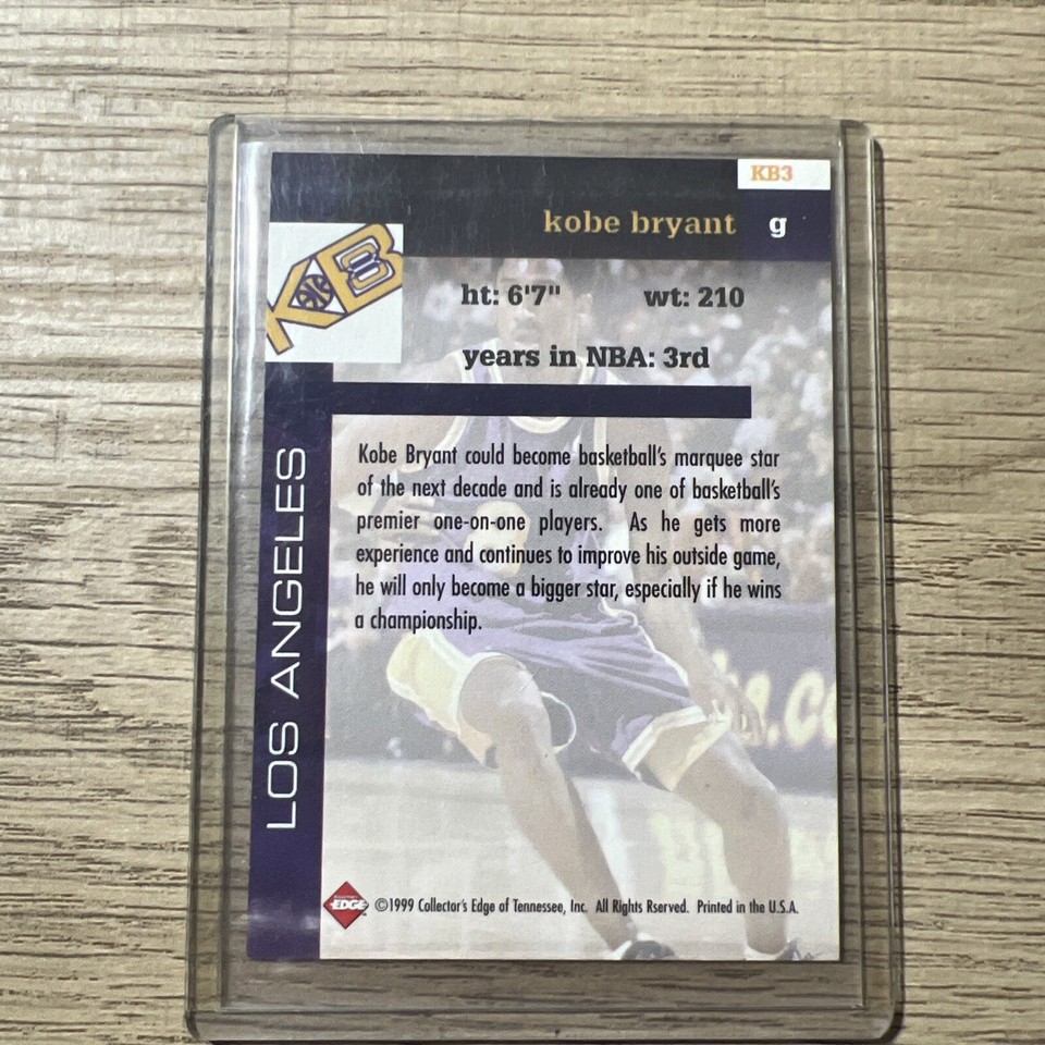 Kobe Bryant Collectors Edge 1999 Basketball Card | eBay