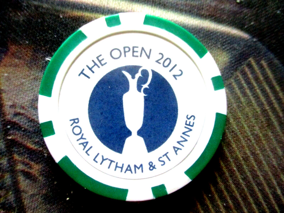 vtg 2012 BRITISH OPEN Golf Ball Marker - Poker Chip - Royal Lytham St ...