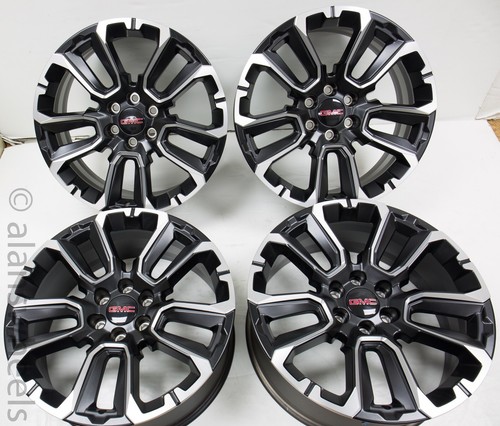 4 GMC Sierra Yukon Denali OEM Satin Machined 22" Wheels Rims SRL ...