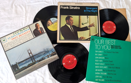 3 Records Frank Sinatra Strangers Night, Tony Bennett, Streisand, Andy ...