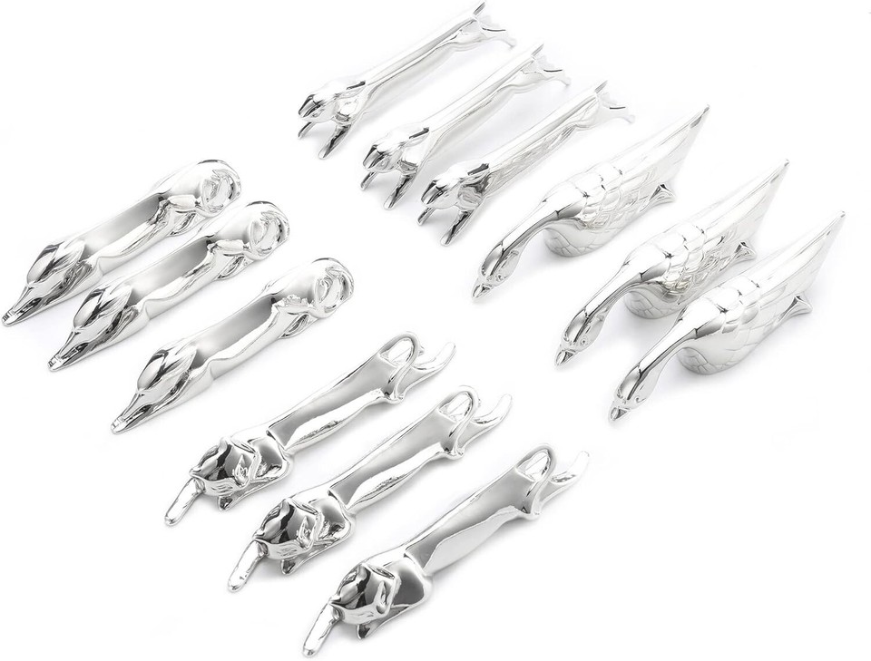 Vintage Style Knife Rest Set - Silver Knife Rest Set ‘Animali d’Europa ...