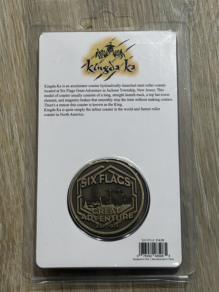 Kingda Ka Collectible Coin Six Flags Great Adventure Tallest & Fastest ...