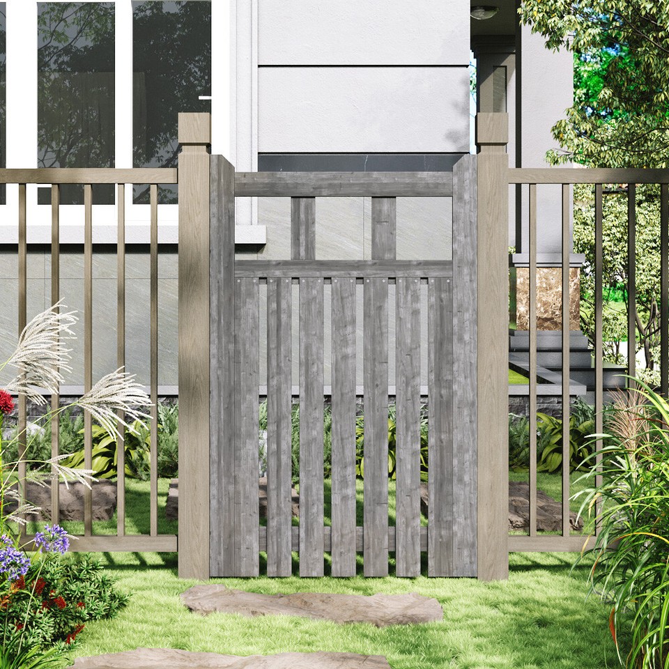 Wooden Garden Gate Farm Outdoor Entrance Pedestrian Gate- Retro Fence ...