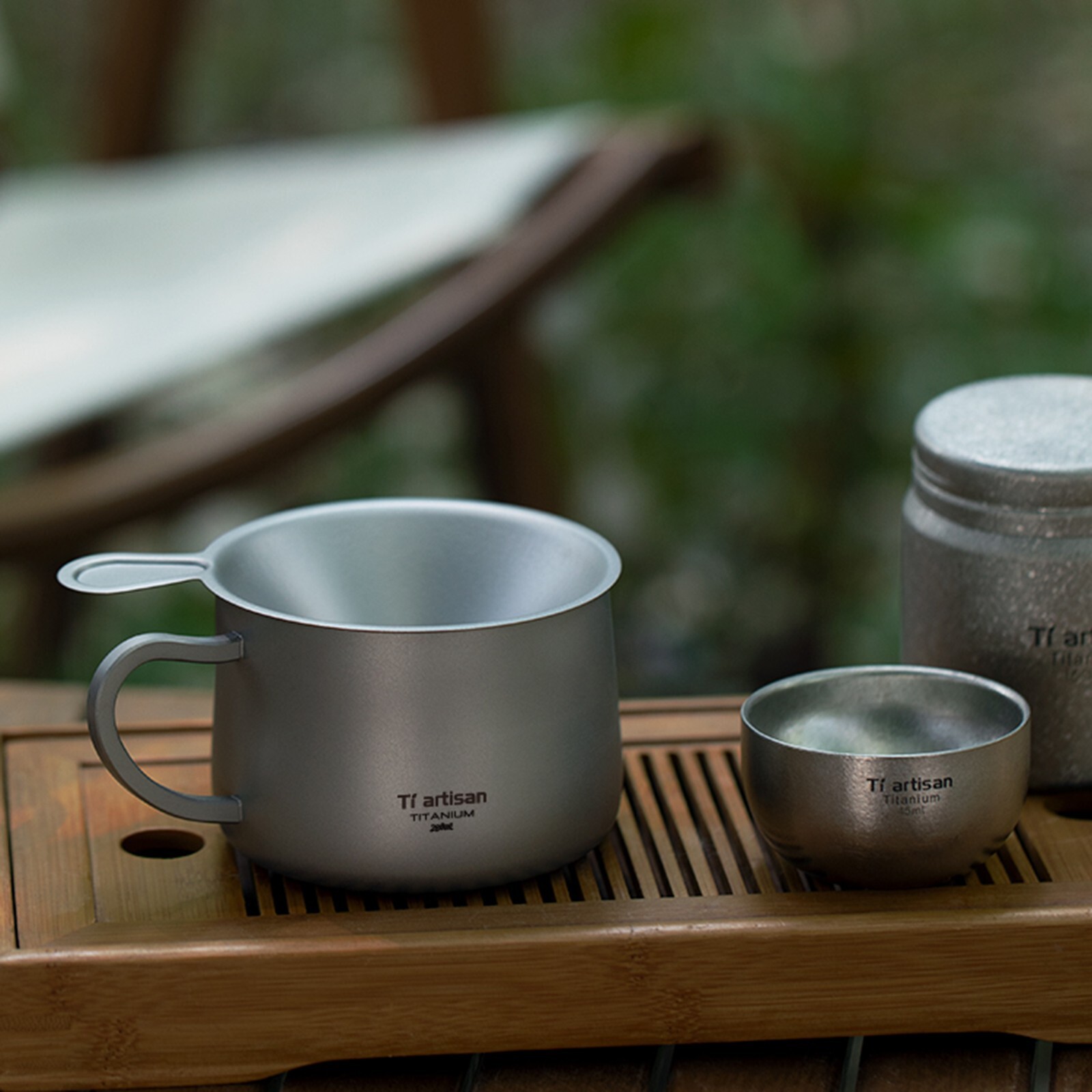 Easy to Clean and Reusable 280ml Pure Titanium Tea Cup for Outdoor Use ...