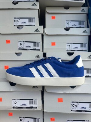 Adidas VL Court 3.0 IF4458 Men Blue Leather Low Top Sportswear Shoes ...