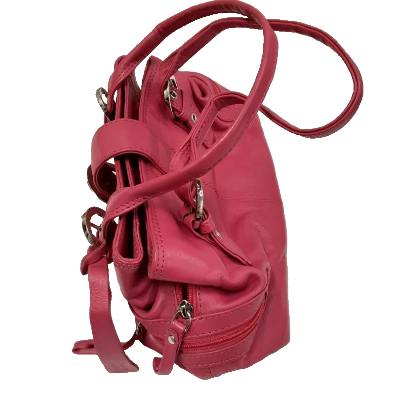 Clarks Hand Bag Womens Pink Leather Phone Pocket Embellished Dual ...