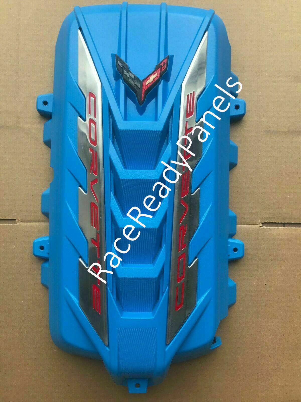 2020/24 CORVETTE C8 ENGINE COVER RAPID BLUE O.E.M. RAILS NEW !!!!! | eBay