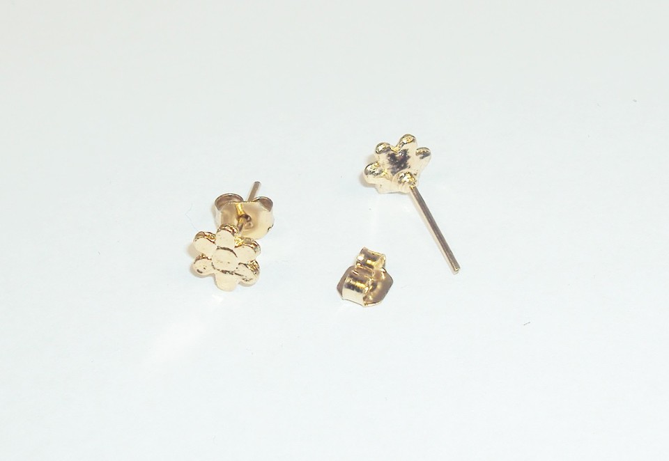 Pierced Earrings ~ 9 Assorted Pairs Gold Tone w/Post/Stud Push Back ...