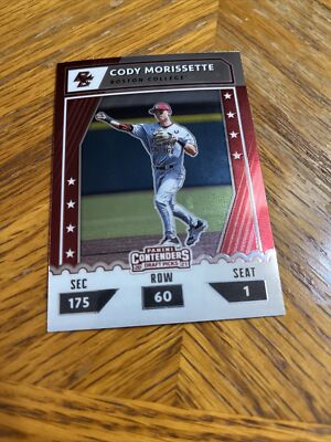Cody Morissette 2021 Elite Extra Edition College Ticket #CTO-CM Boston ...