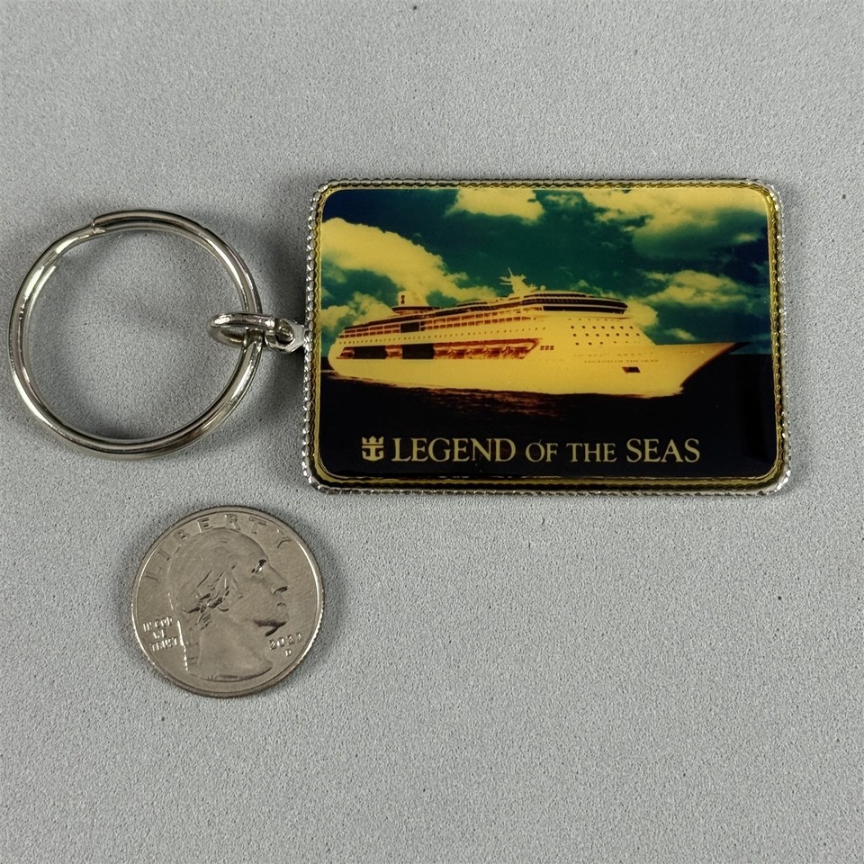 Vtg Royal Caribbean Legend Of The Seas Cruise Ship Keychain Key Ring ...