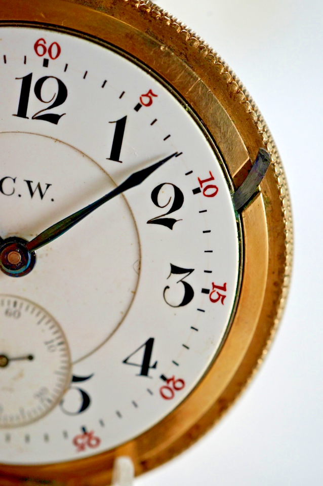 1901 Waltham Vanguard Grade Model 1892 21 Jewels 18 Size Pocket Watch ...
