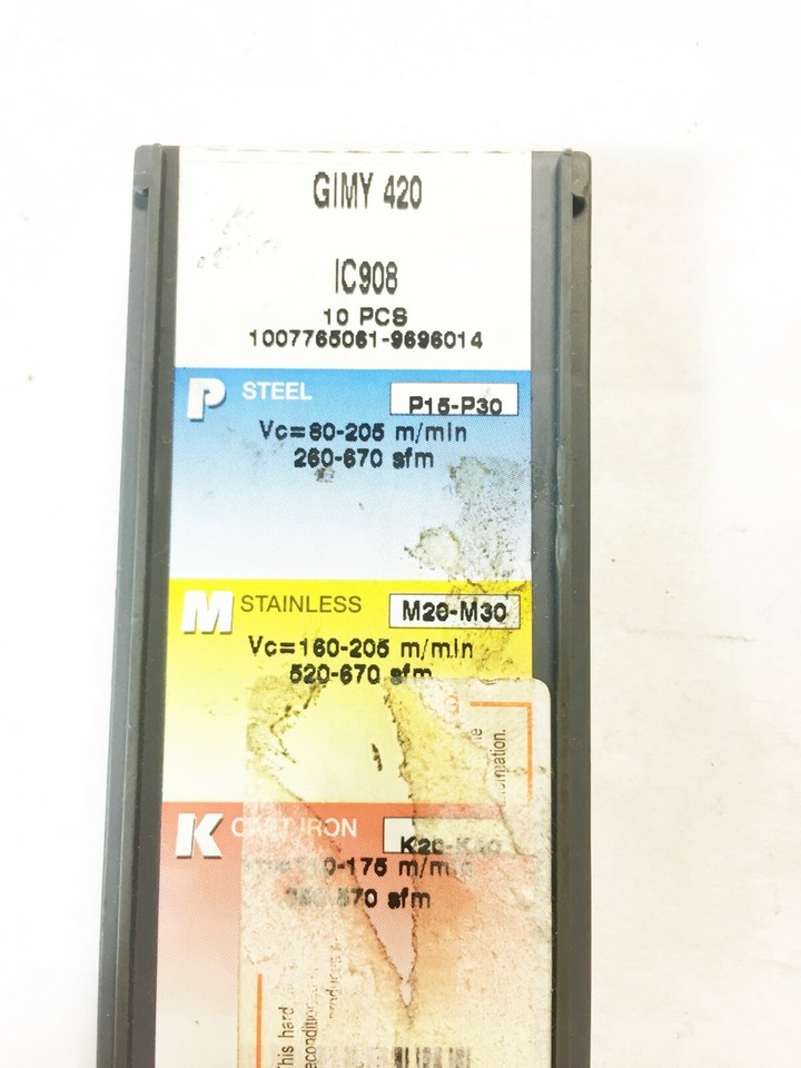Iscar GIMY 420 IC908 Carbide Parting Grooving Inserts (6 Inserts) | eBay