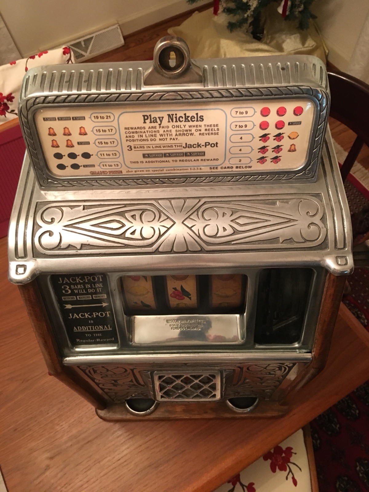 Antique 1928 Callie Superior Bell Jackpot Slot Machine | eBay