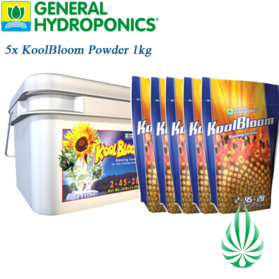 5x Generalhydroponics Koolbloom Dry Blooming Powder 1kg Booster Plant ...
