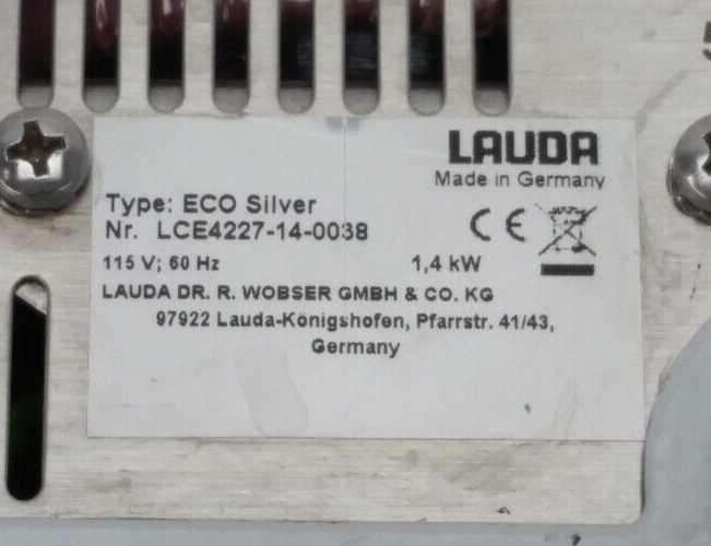 AS-IS Lot Of2 LAUDA ECO Silver Heated Immersion Water Bath Circulator ...