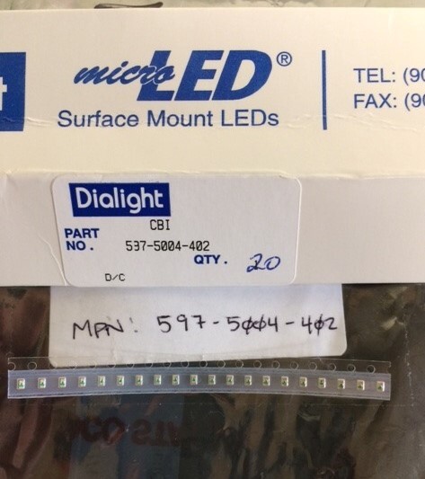 597-5004-402 DIALIGHT LED Uni-Color Red SMD Strip 20 PIECES for sale ...