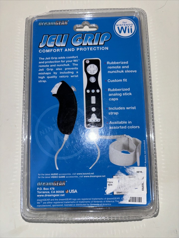 DreamGear Cover Jeli Grip for Nintendo Wii WiiMote Blue & White Brand ...