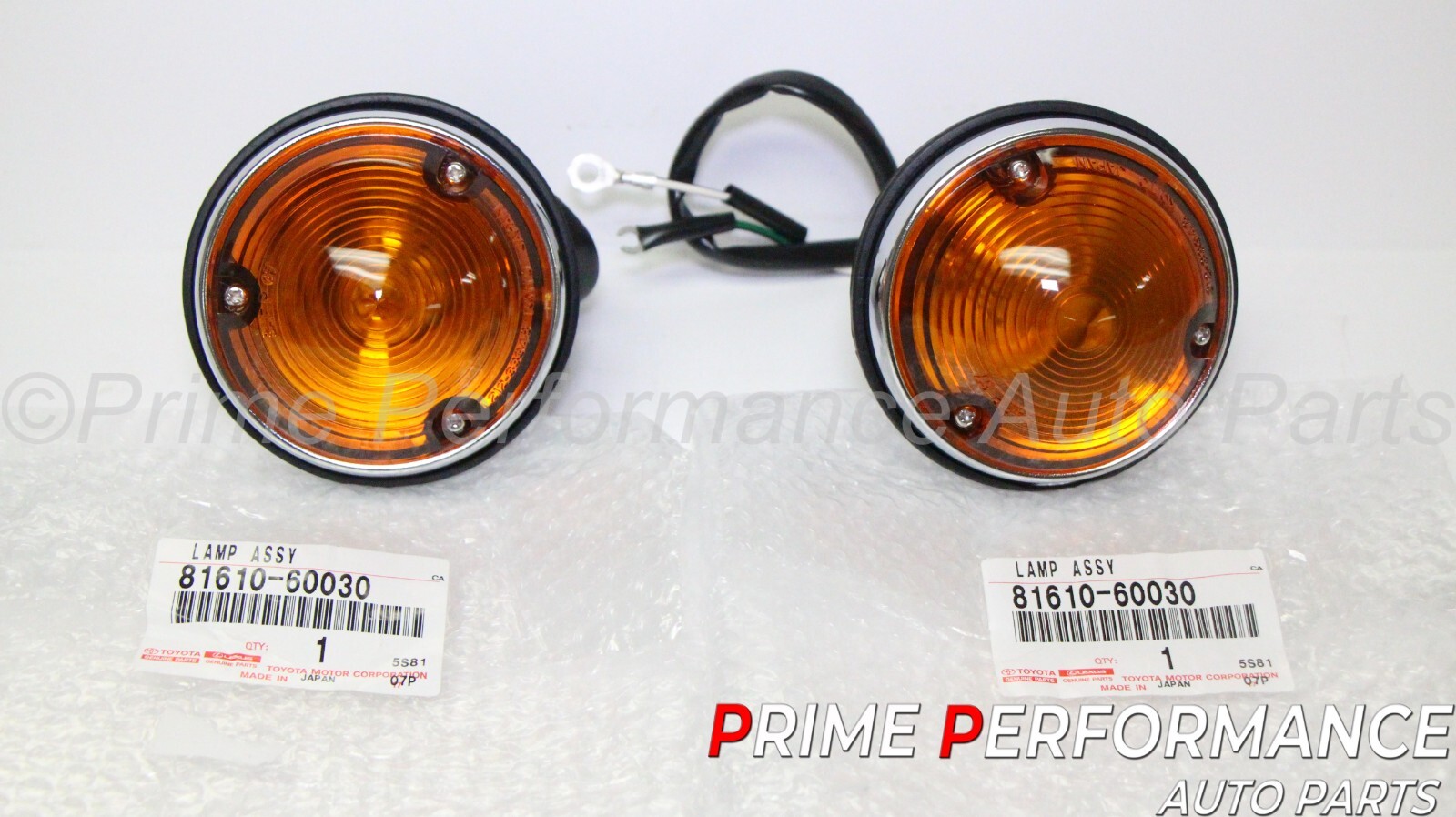 Toyota Land Cruiser FJ40 1958-1968 Amber Front Parking Light Set 81610 ...