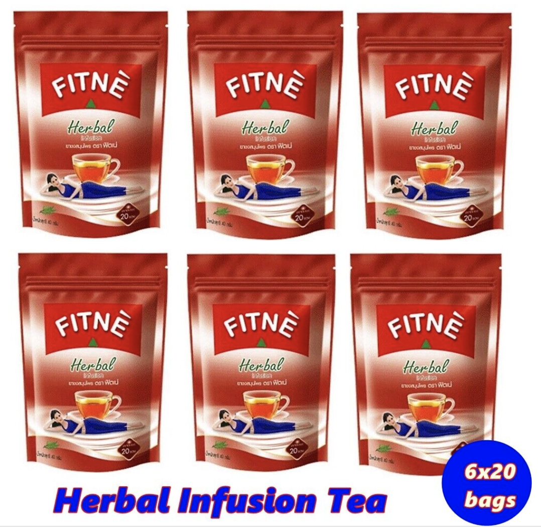 6 X Fitne Herbal Tea Red Original Infusion Slimming 20 Tea Sachets ...