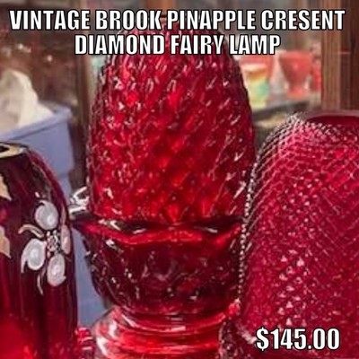 Ruby Red Vintage Brook Pineapple Diamond Fairy Lamp | eBay