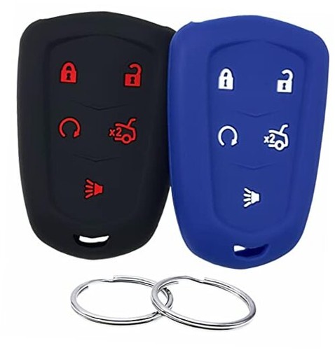 Silicone Rubber Key Fob Cover Compatible with (5 Buttons) 2014-2019 ...