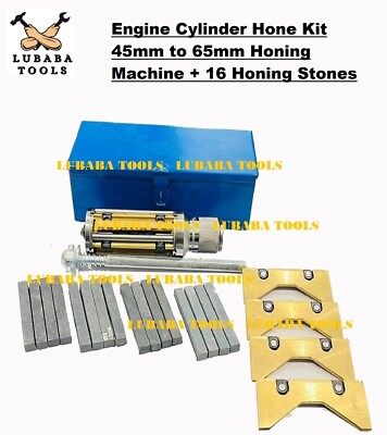 Engine Cylinder Hone Kit 45mm to 65mm Honing Machine + 16 Honing Stones ...